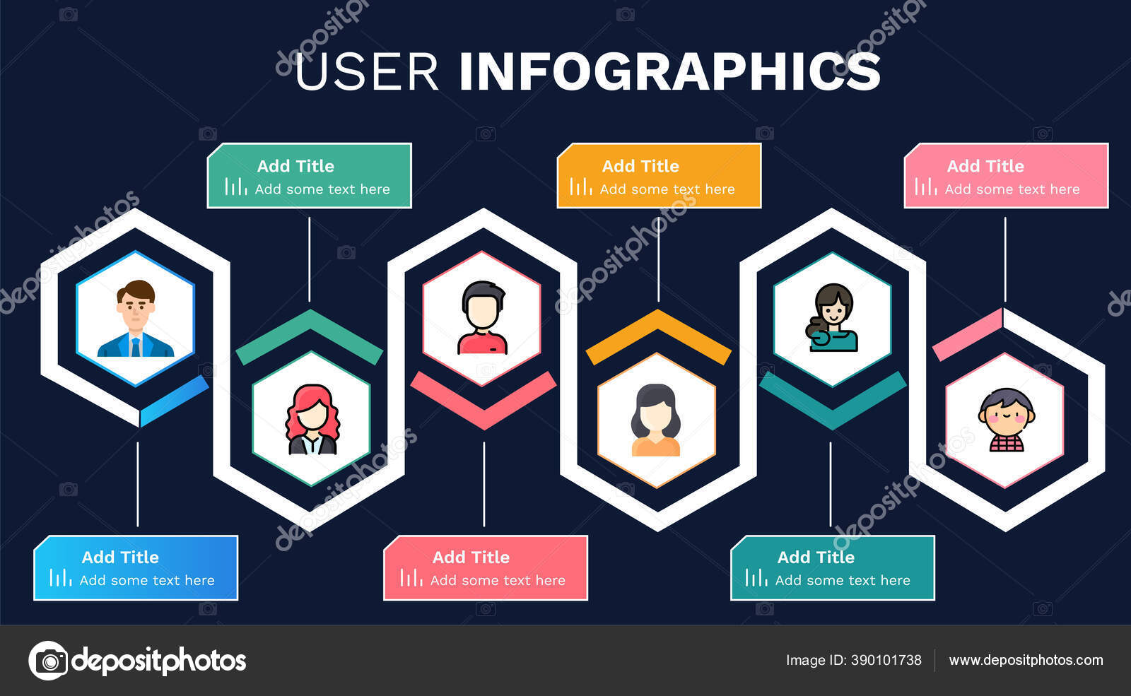 User Infographics Social Network Teamwork Networking Participants ...