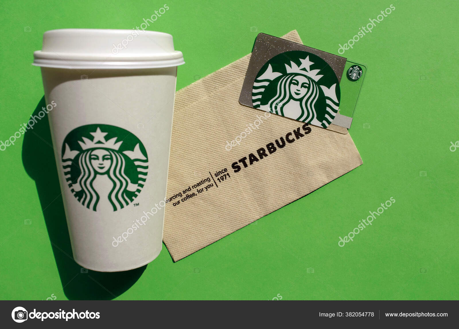 Dubai Uae June 2020 Starbucks Gift Card White Cup Green – Stock ...