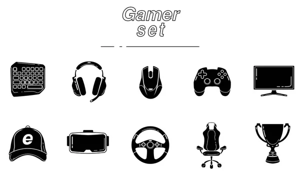 Color Esports icons set. Game tournament. Vector gaming devices ...
