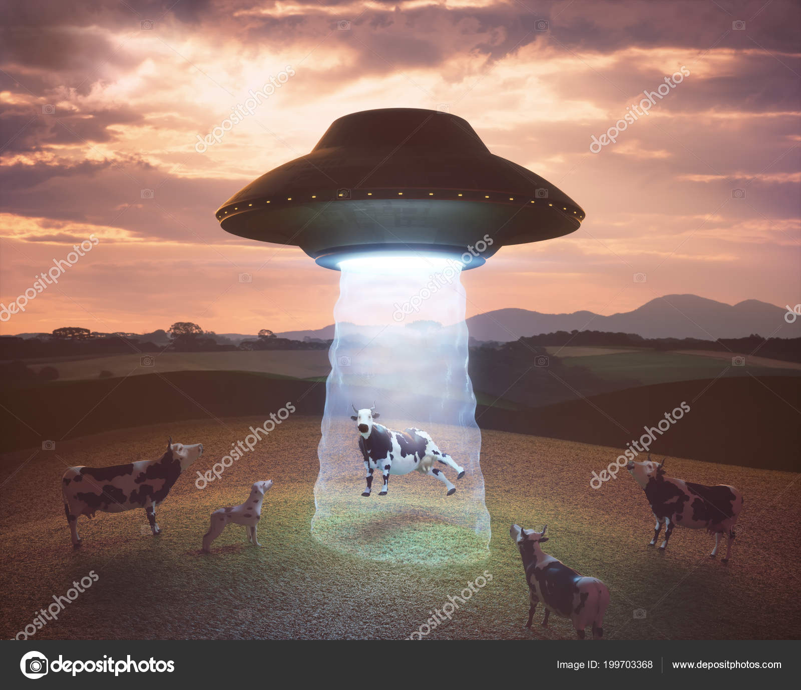Alien Abduction Cow