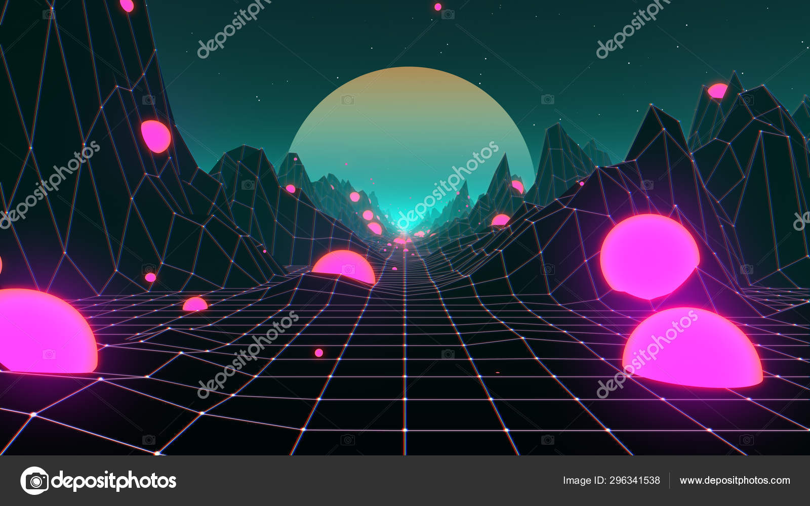 80S Futuristic Retro Synthwave Stock Photo by ©D_Motion 296341538