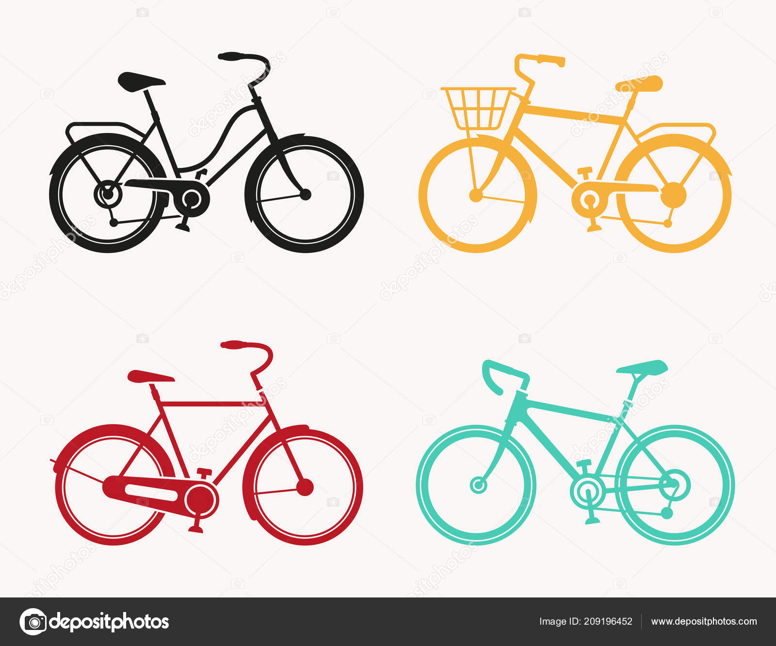 Bicycle Vector Bike Icon Vector Guide Bike Types Poster Racing Stock ...