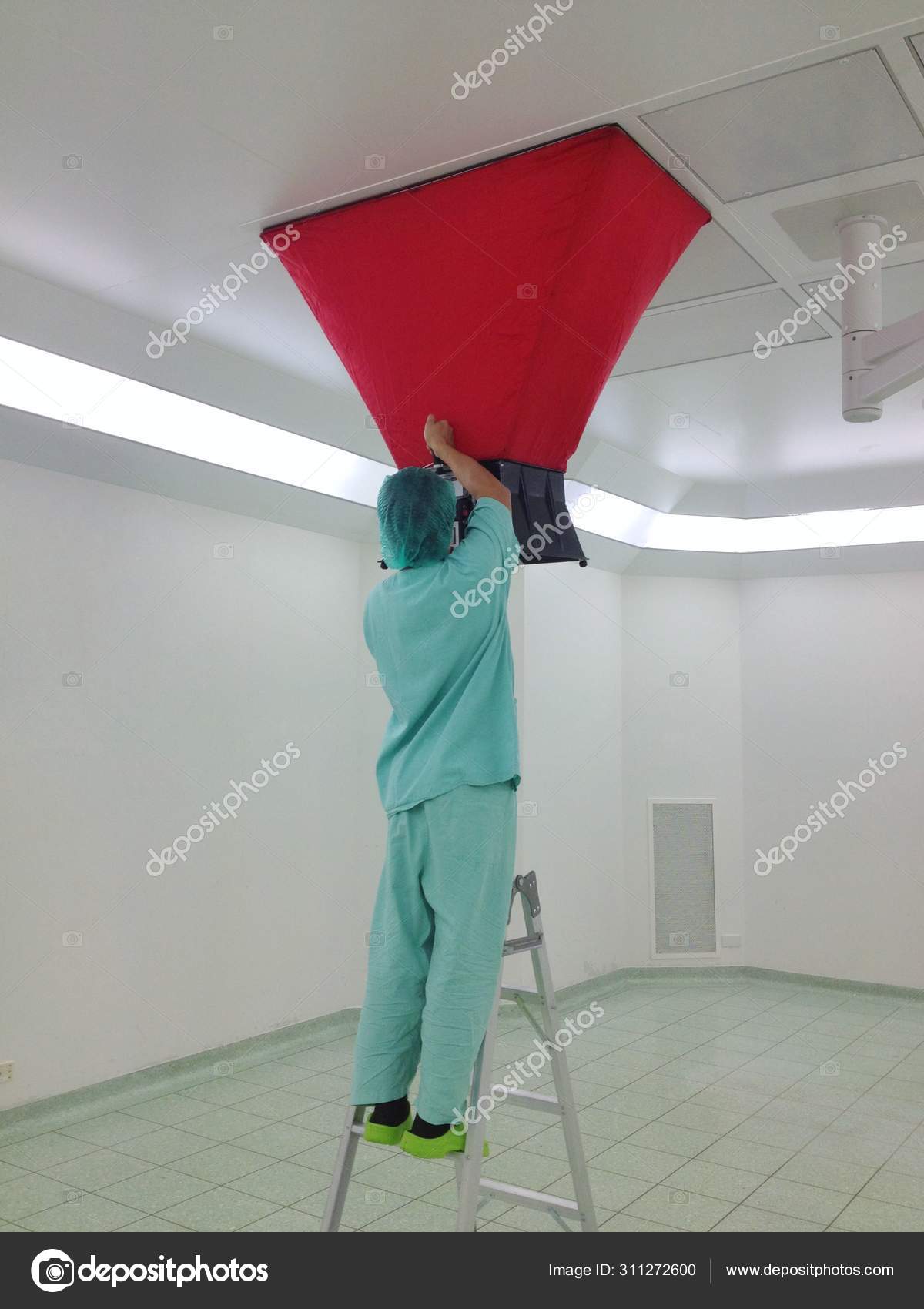 Air Flow Test Vav Variable Air Volume Calculating Air Change — Stock ...