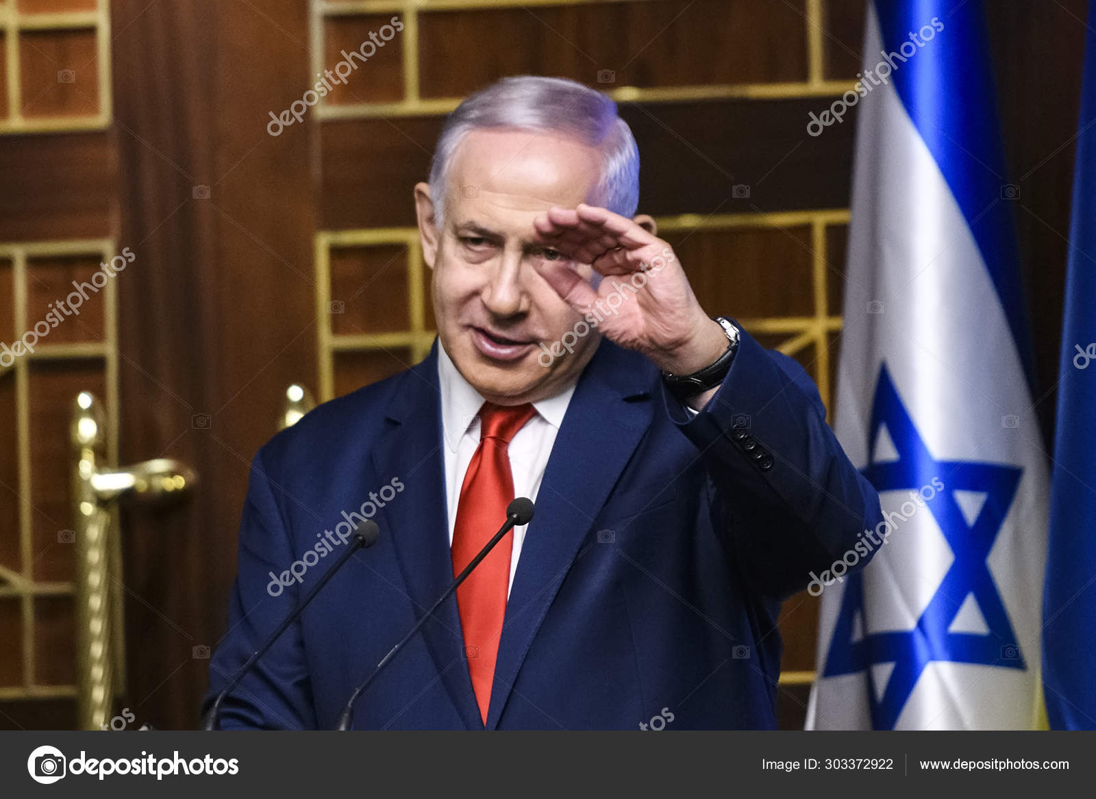 Prime Minister Israel Benjamin Netanyahu Visit Kyiv Ukraine 2019 ...