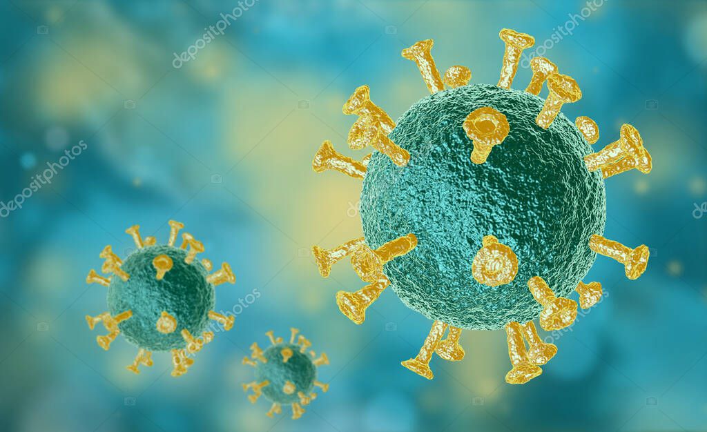 Ilustraci n de c lulas v ricas o mol culas bacterianas bajo el microscopio. Resumen 3d ilustraci ...