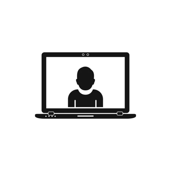 Laptop Icon illustration, user icon, flat design, vector illustration ...