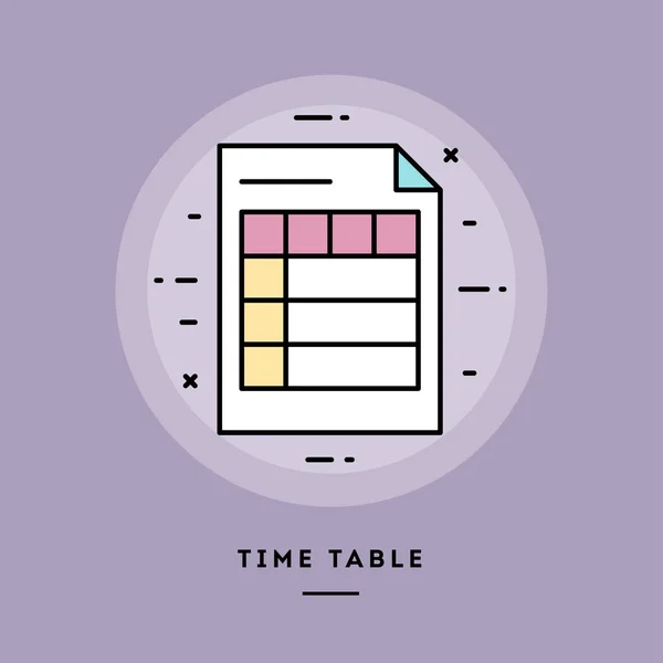 Time table Vector Art Stock Images | Depositphotos
