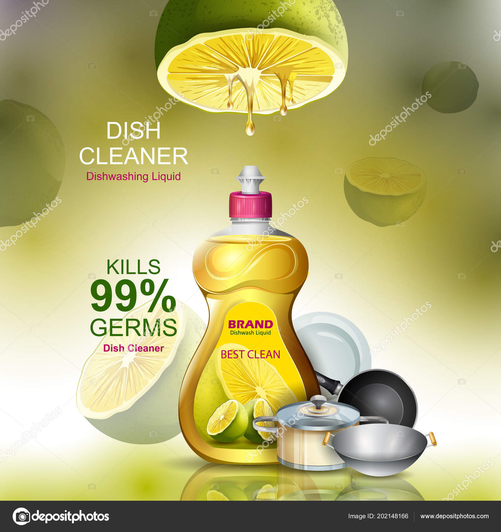 Advertisement banner of tough stain remover liquid Dishwasher for clean ...