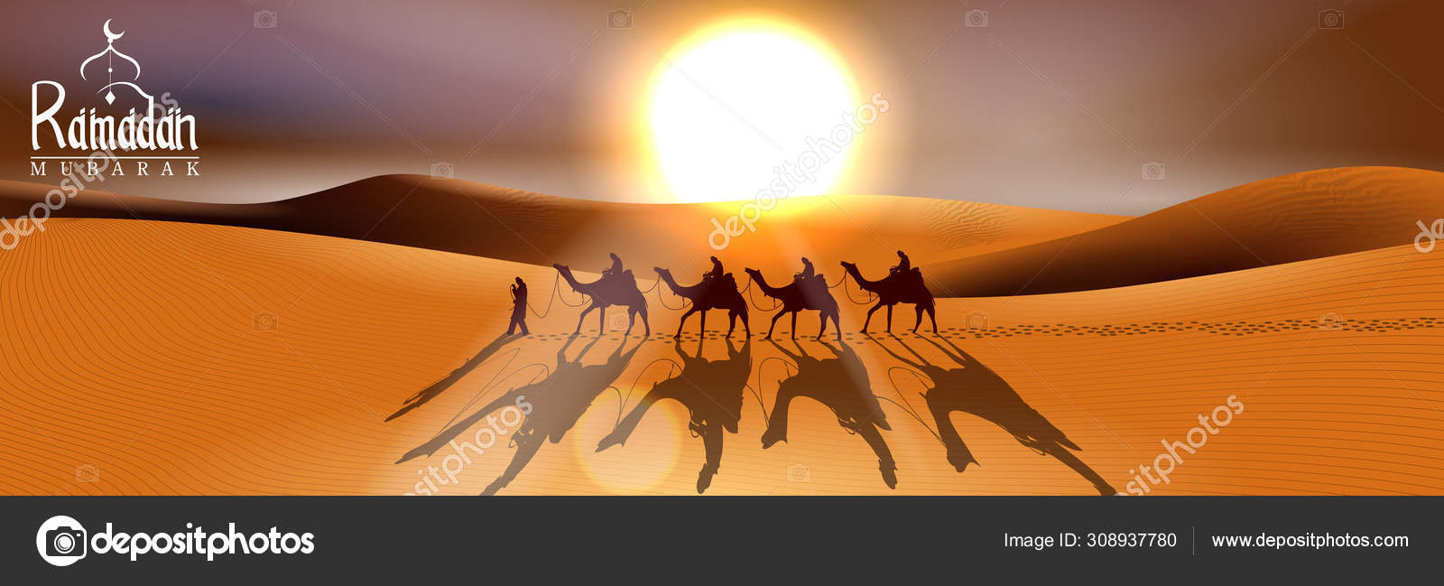 Islamic celebration background with text Ramadan Kareem Stock Vector by ...