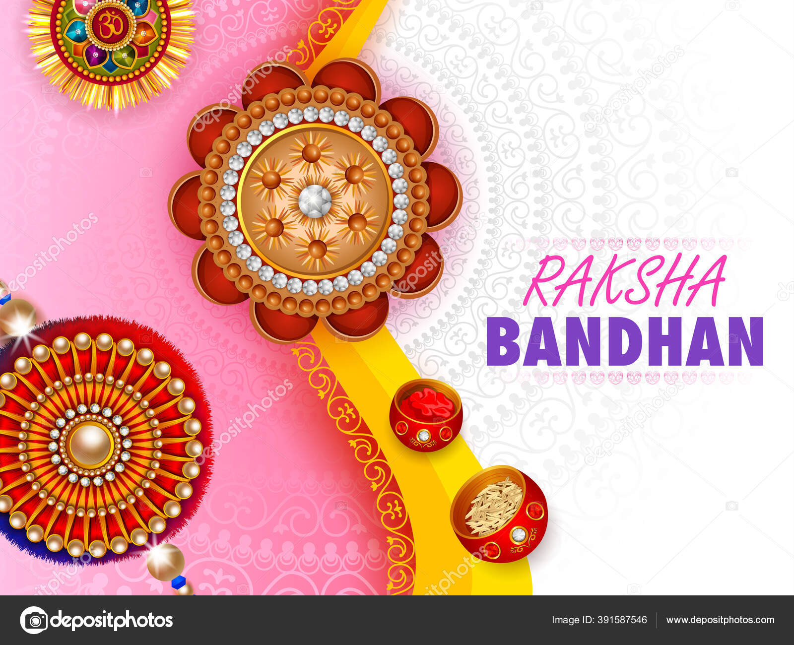 Rakhi background for Indian festival Raksha bandhan celebration Stock ...