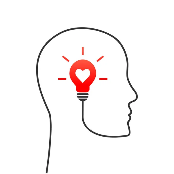 Smiling Lightbulb Head Silhouette Made Wire Positive Thinking Optimism ...