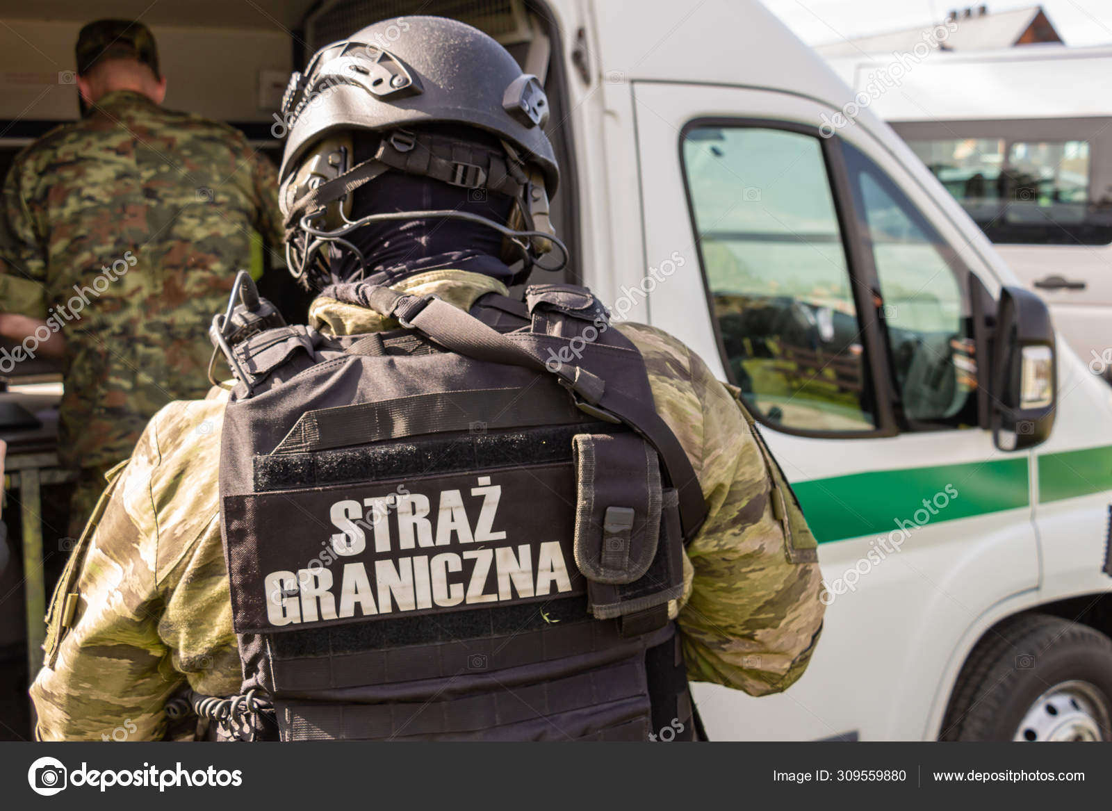 Polish border guard tactical unit officer Stock Photo by ...