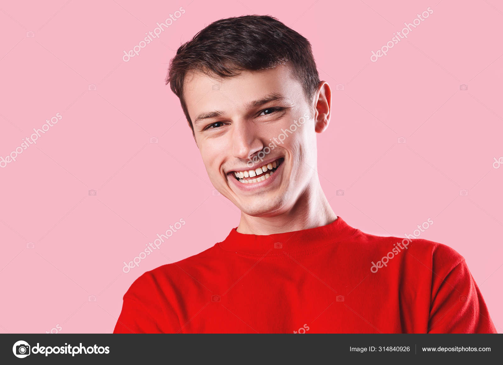 Portrait of a laughing guy — Stock Photo © Martyna1802 #314840926