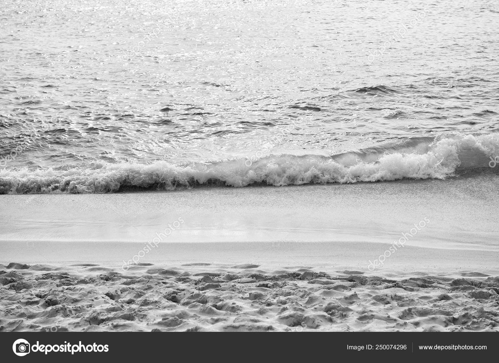 Wavy water background on sand Stock Photo by ©stetsik 250074296