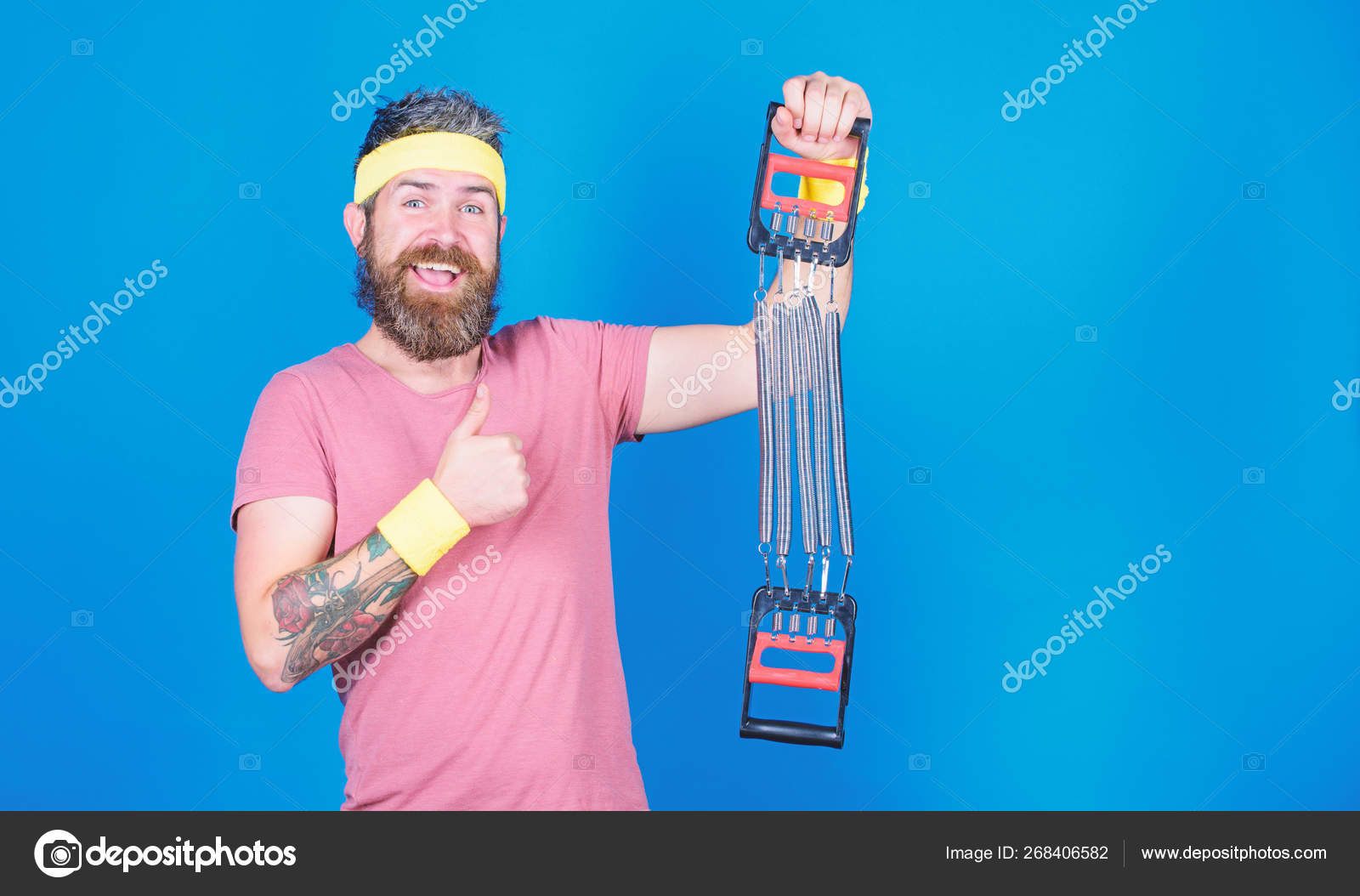 Guide use expander proper way. Try stretching exercise. Athlete sport ...