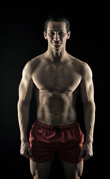 Handsome muscle man side view ⬇ Stock Photo, Image by © magann #309516122