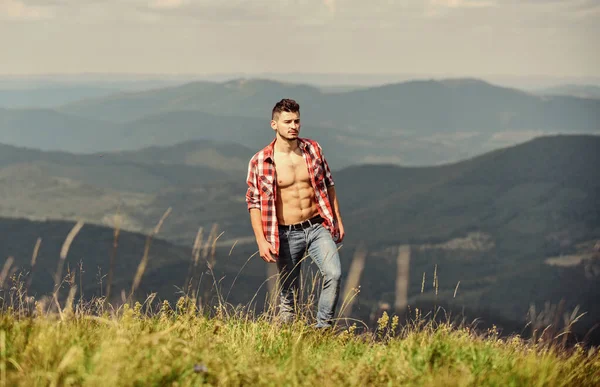 Shirtless mountain man Stock Photos, Royalty Free Shirtless mountain ...