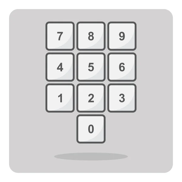 Vector illustration of numpad icon colored line. Beautiful laptop ...