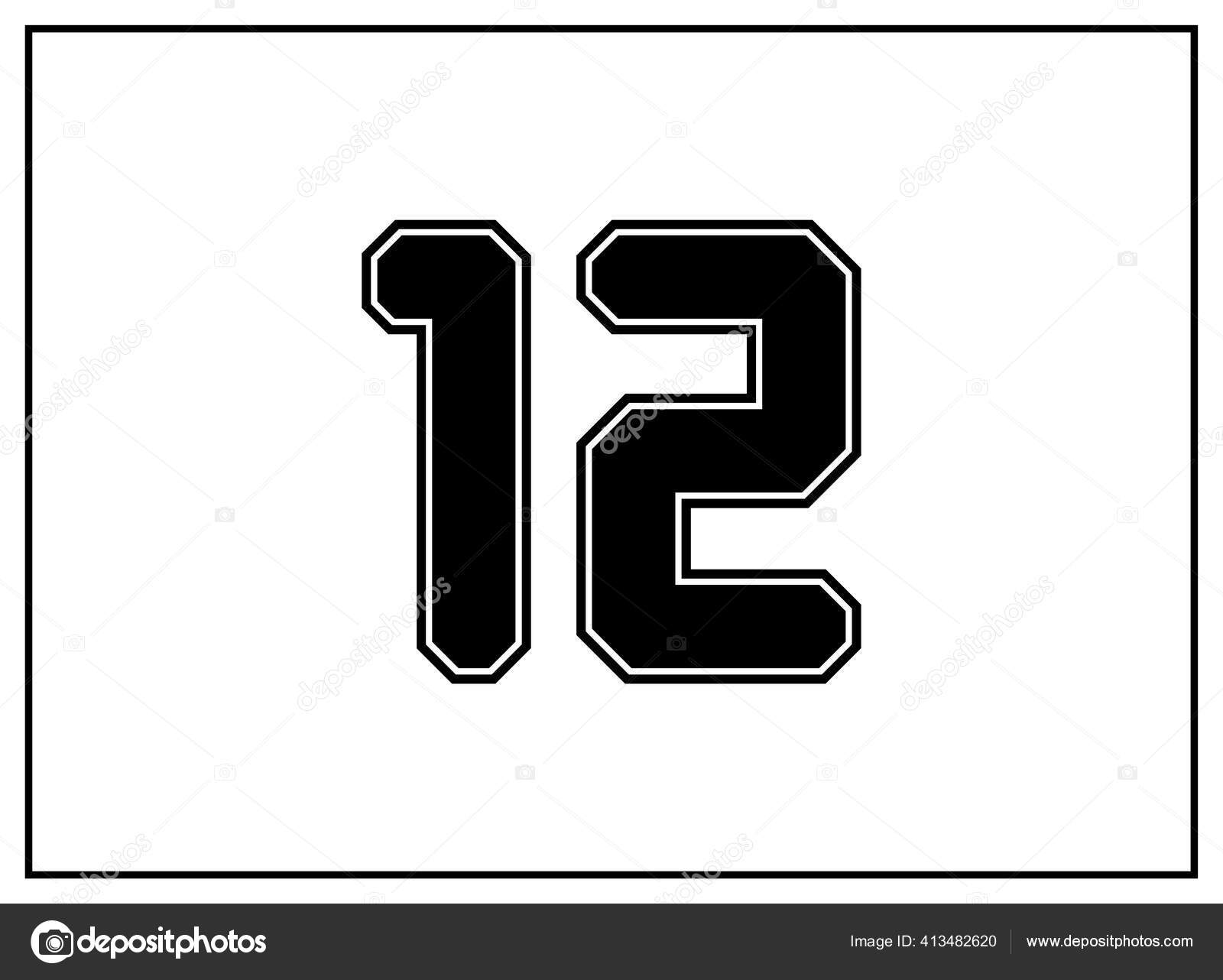 Número Clásico Americano Fuente Estilo Universitario Letra Uniforme ...