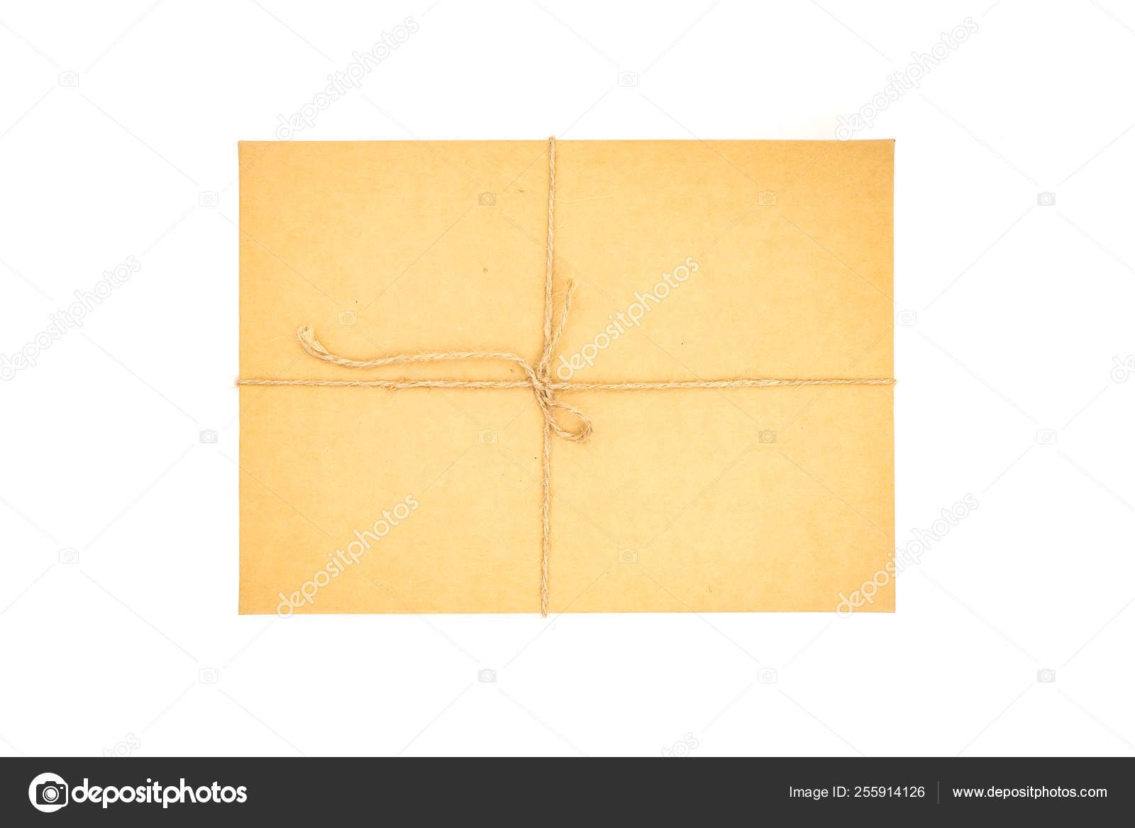 Brown paper box, tied with string. Stock Photo by ©amnachphoto 255914126