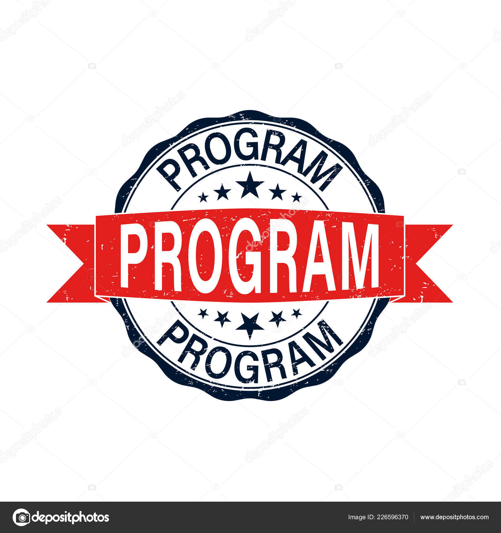 Red Rubber Web Stamp Stars White Background Stock Vector by ©drnn 226596370