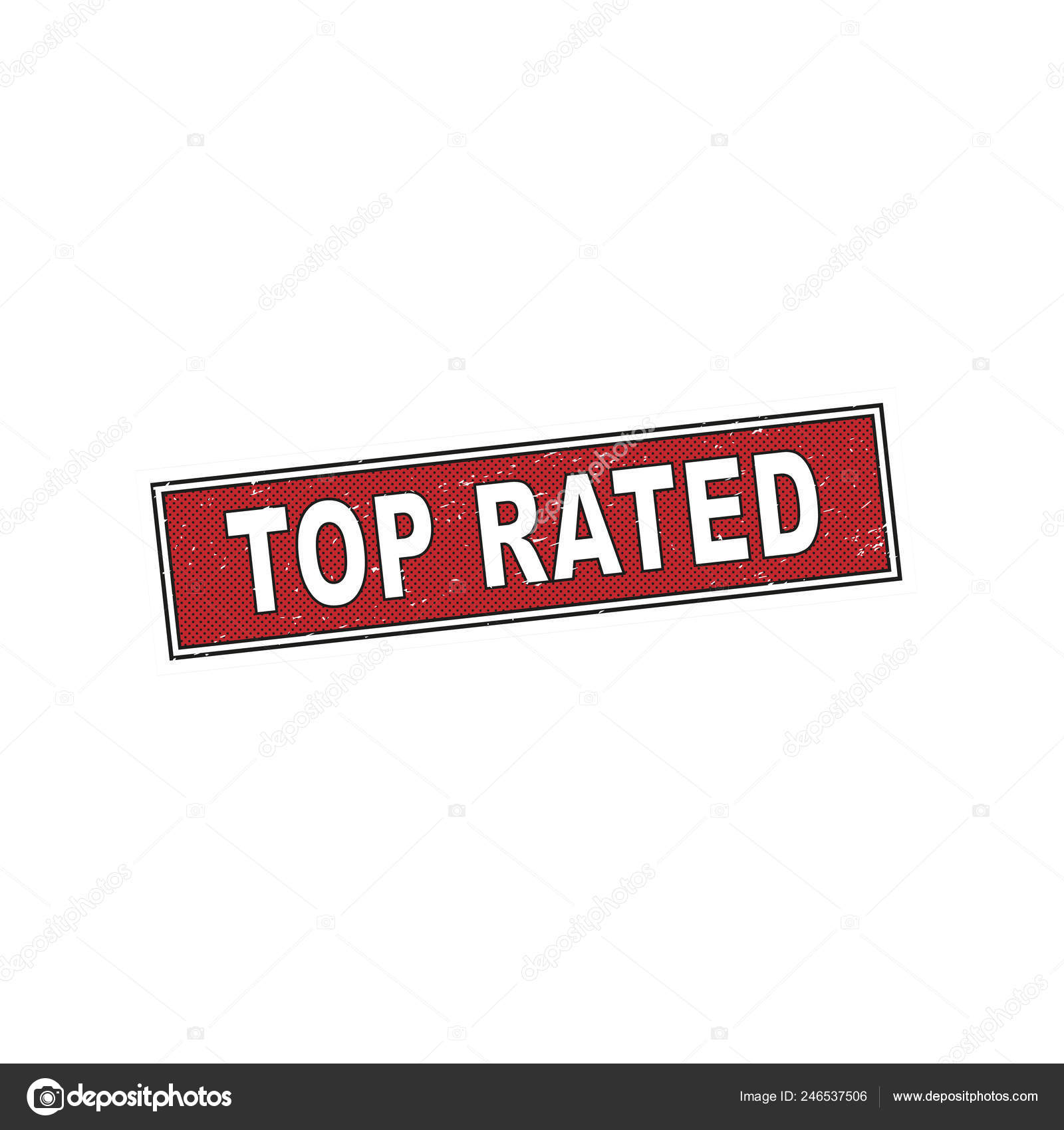 Square Rubber Stamp Tag Isolated White Background Stock Vector by ©drnn ...