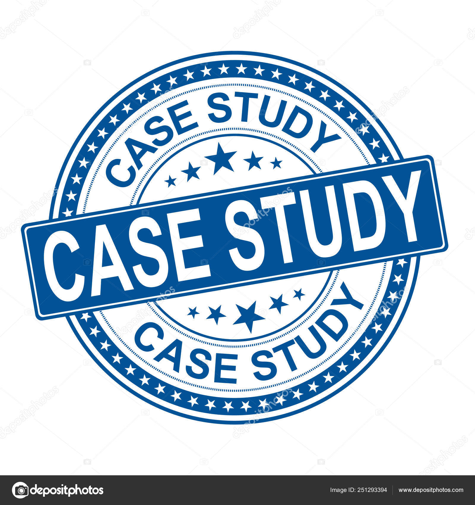 Case study blue web stamp icon logo isolated Stock Vector Image by ...