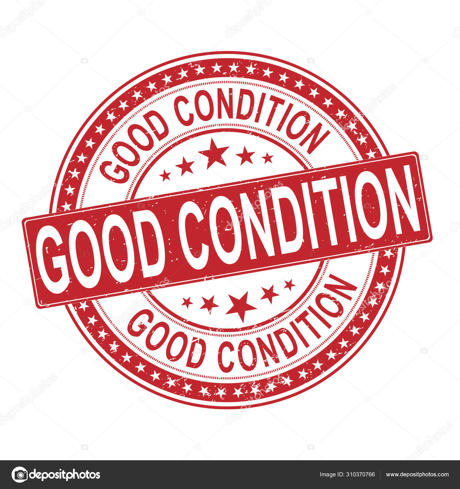 Grunge red good condition word round rubber seal stamp on white background Stock Vector by ©drnn ...