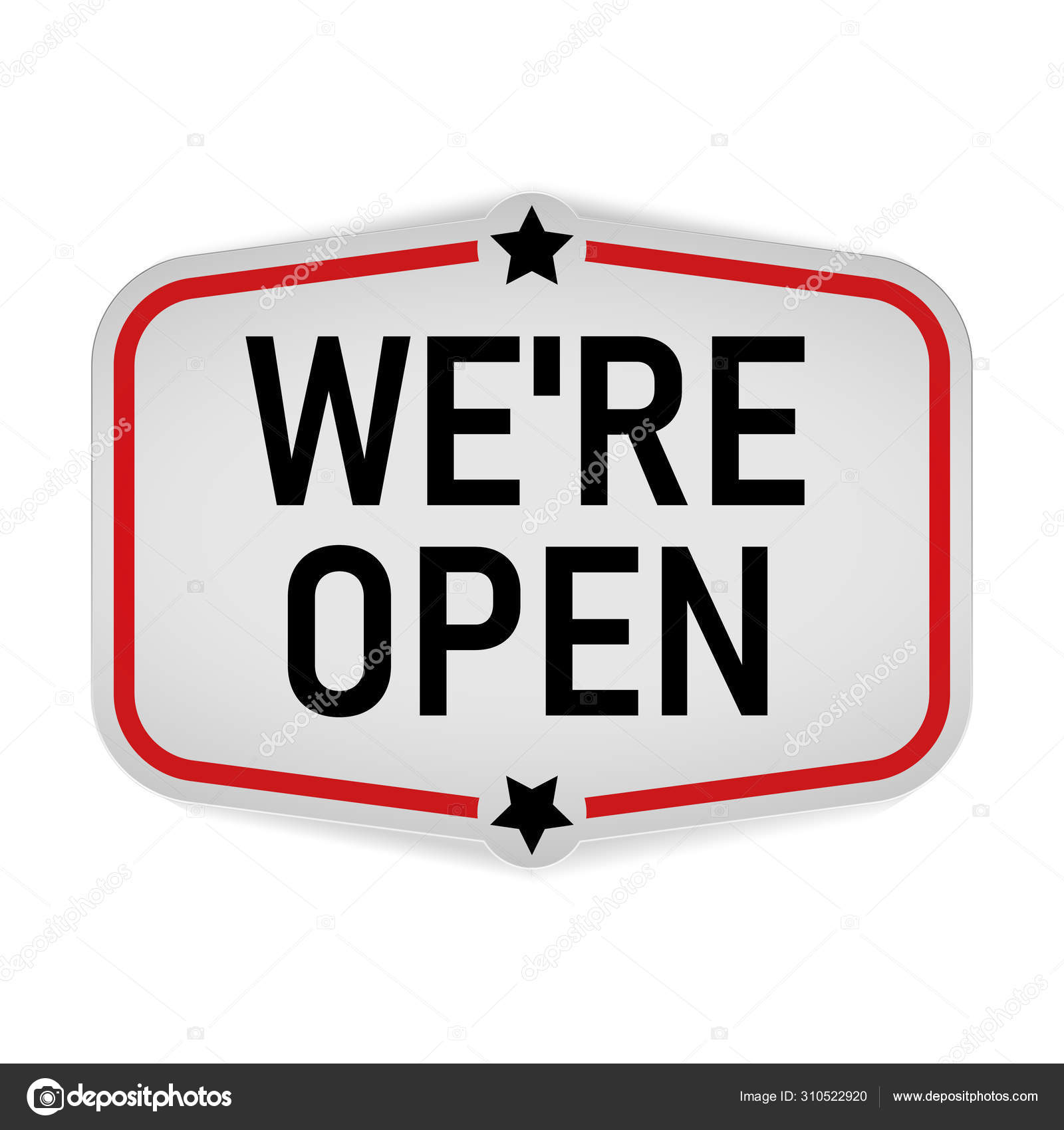 White were open adhesive sticker label with text, isolated on white ...