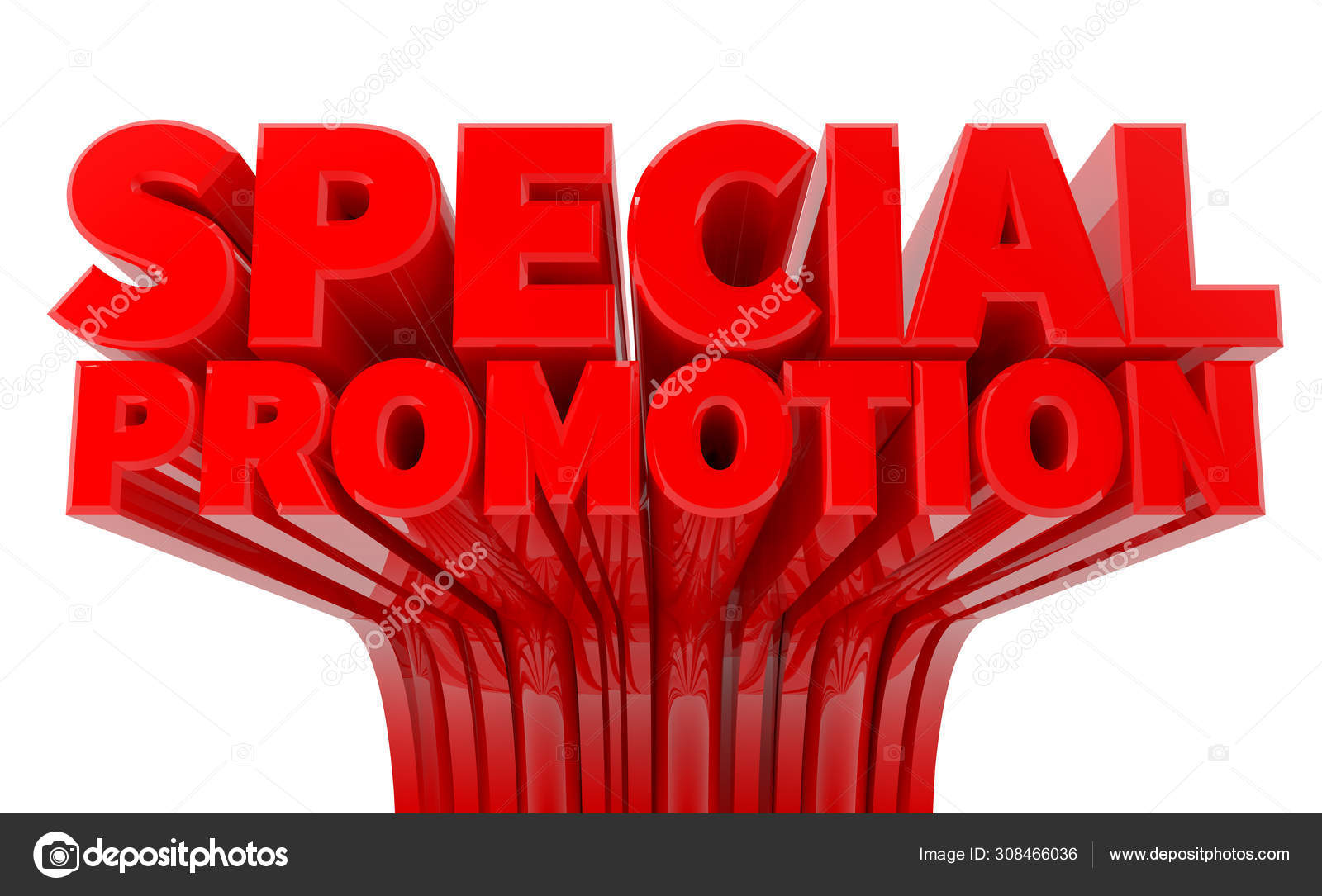 3D SPECIAL PROMOTION word on white background 3d rendering — Stock ...