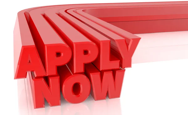 3D APPLY NOW word on white background 3d rendering — Stock Photo ...