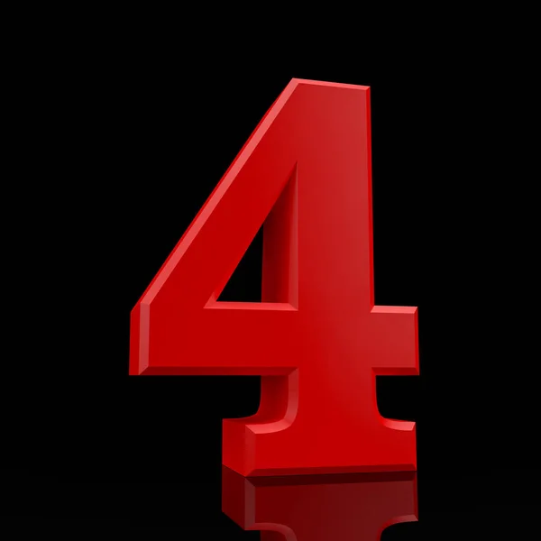 Red numbers 45 on white background illustration 3D rendering — Stock ...