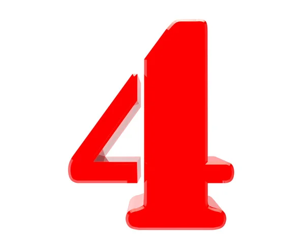 Red numbers 45 on white background illustration 3D rendering — Stock ...