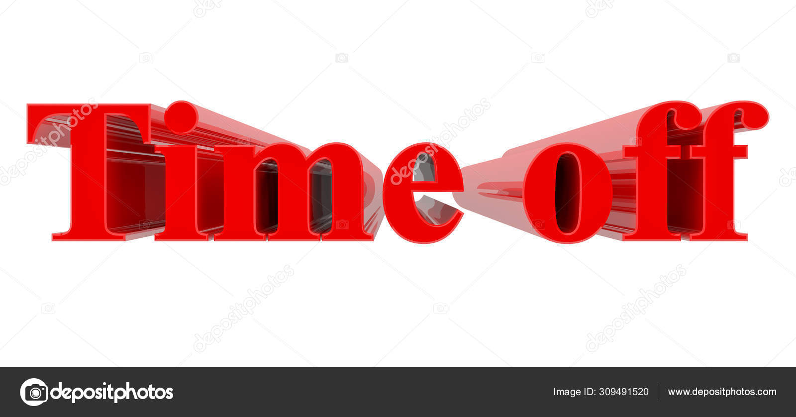 3D Time off word on white background 3d rendering Stock Photo by ...