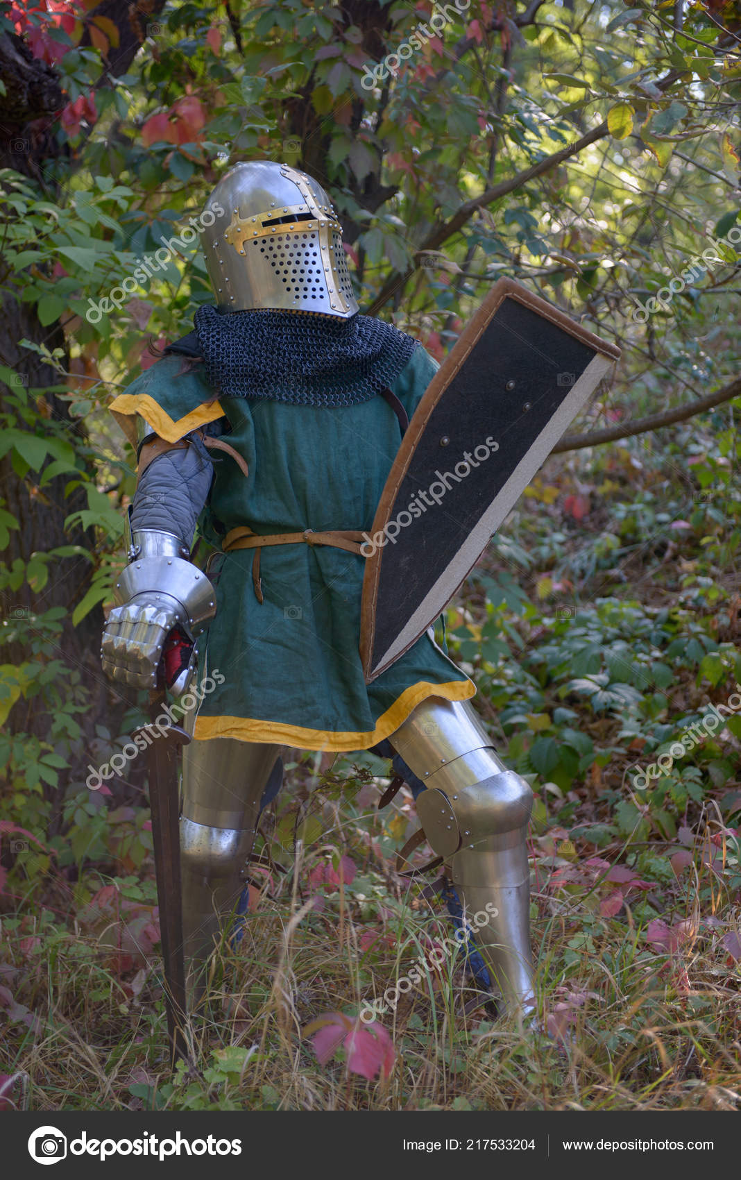 Medieval Knight Armor Woods Stock Photo by ©olegkrugllyak 217533204