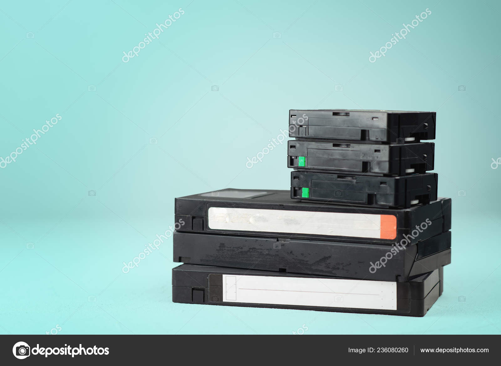 Vhs Videotapes Blue Background — Stock Photo © olegkrugllyak #236080260