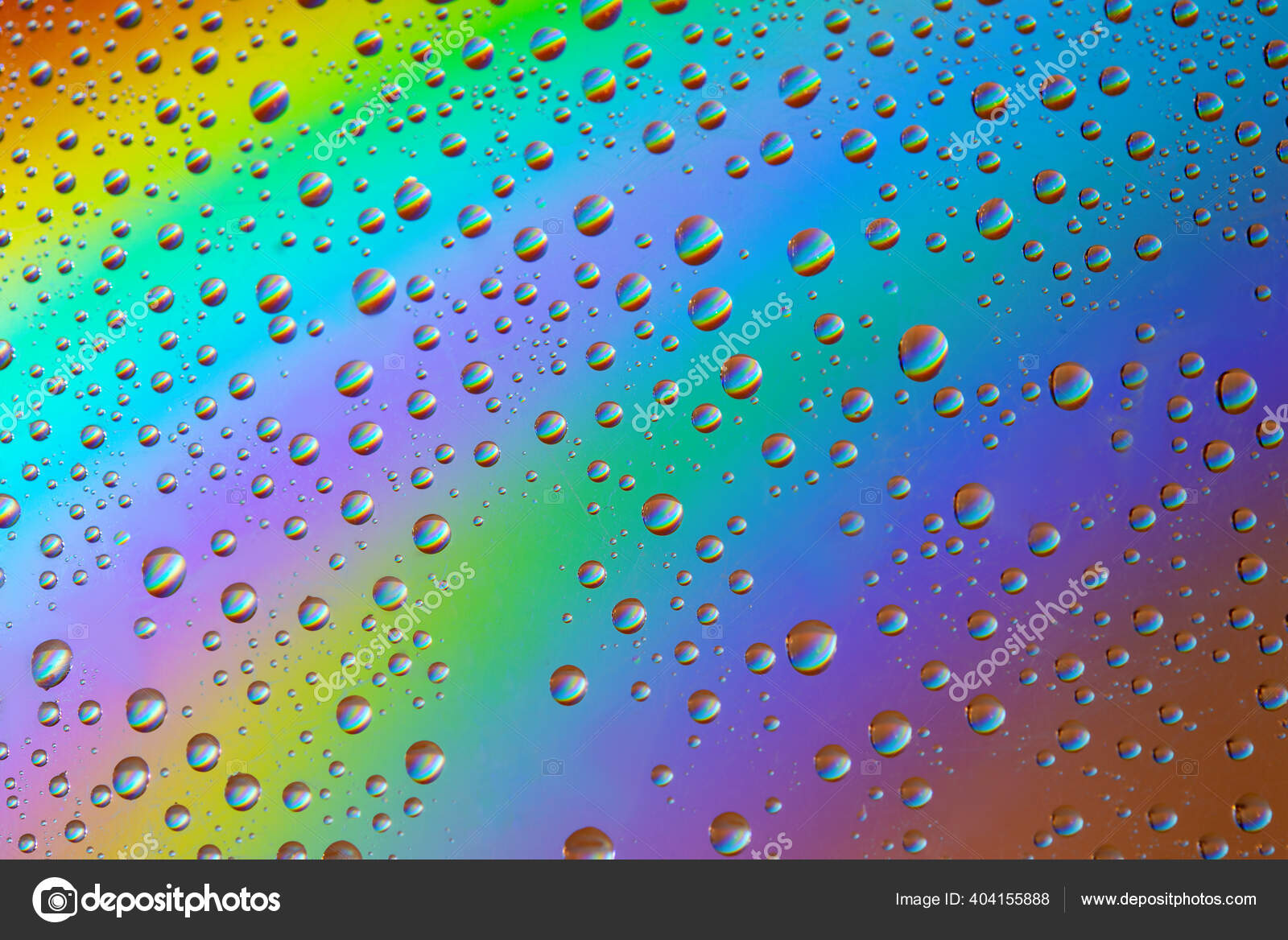 Rainbow Water Drops Wallpaper