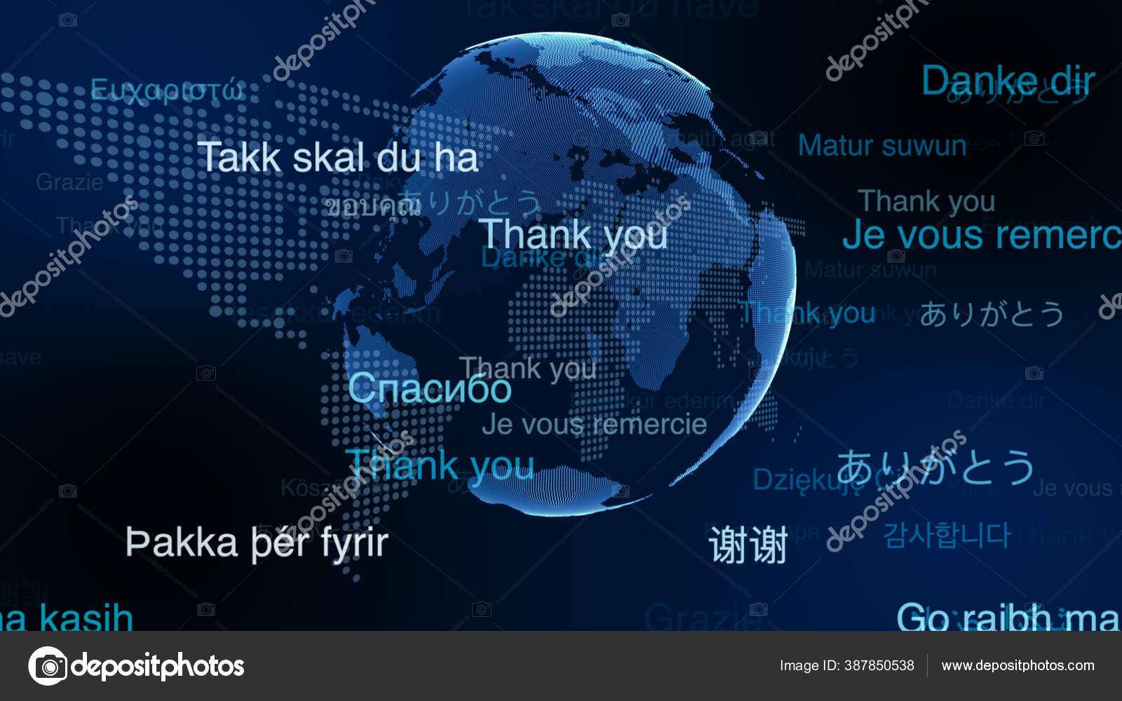 Thank You Word Cloud Vector Format Multi Language Translation Thank ...