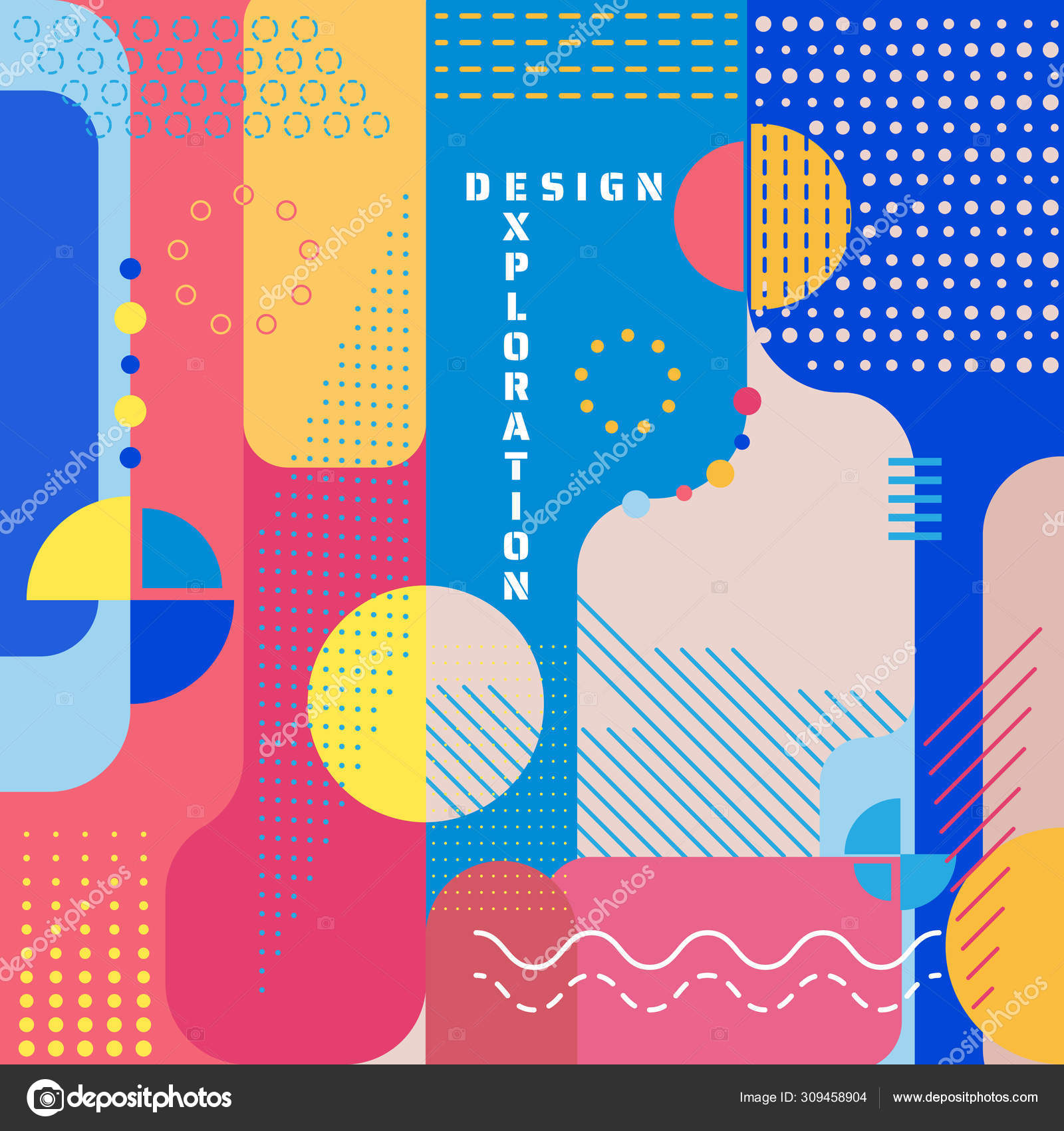 Exploration design abstract art modern style colorful banner Stock ...