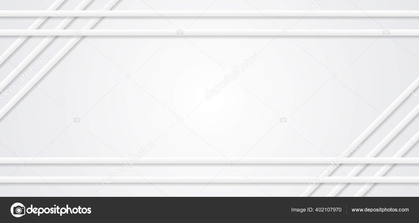 Modern White Line Frame Design Abstract Minimal Background Vector ...