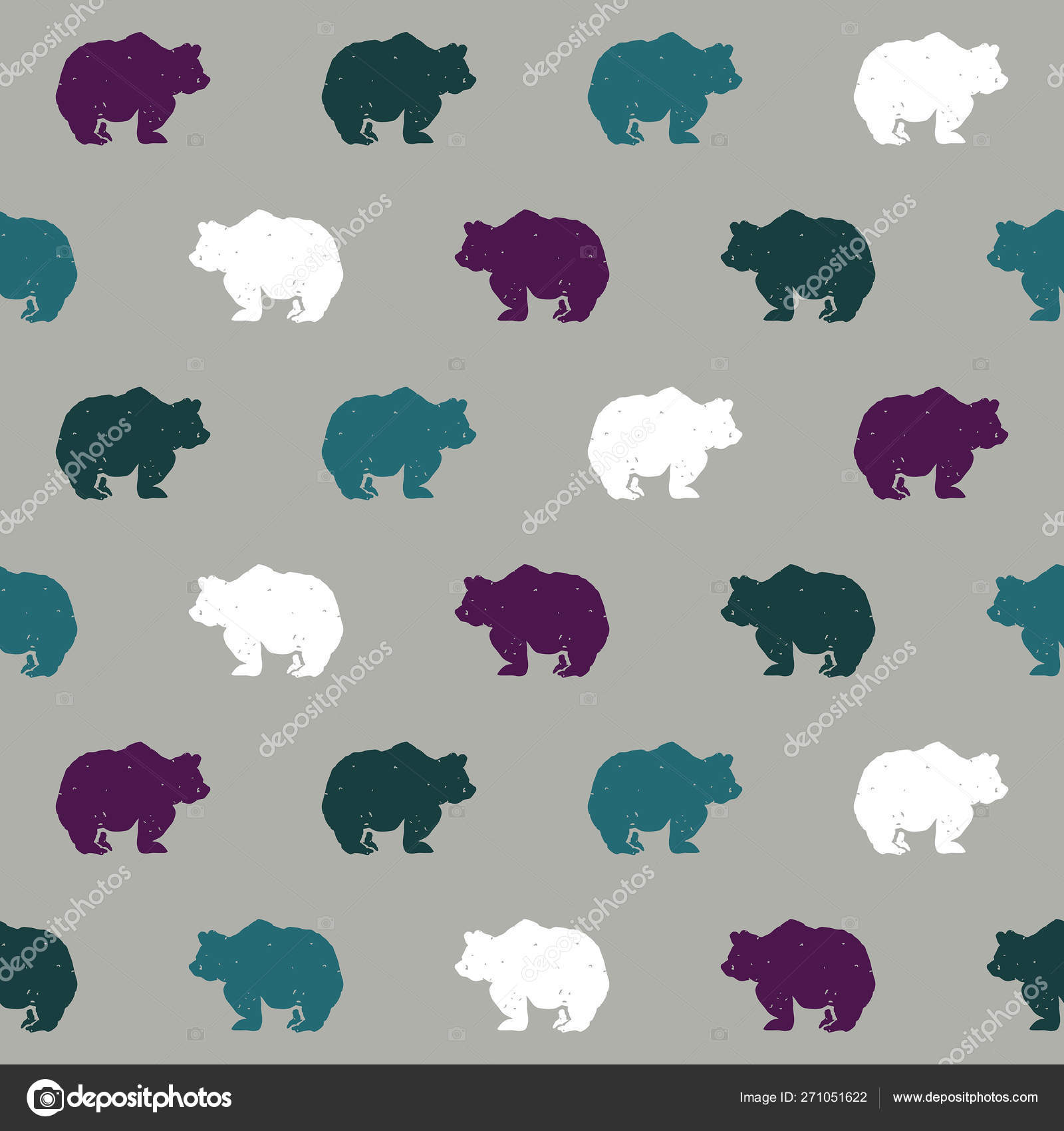 Bears Seamless Pattern Vector Illustration Stock Vector Image by ©mrs ...