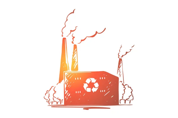 Polluting factory sketch Stock Vector Image by ©lhfgraphics #13981823