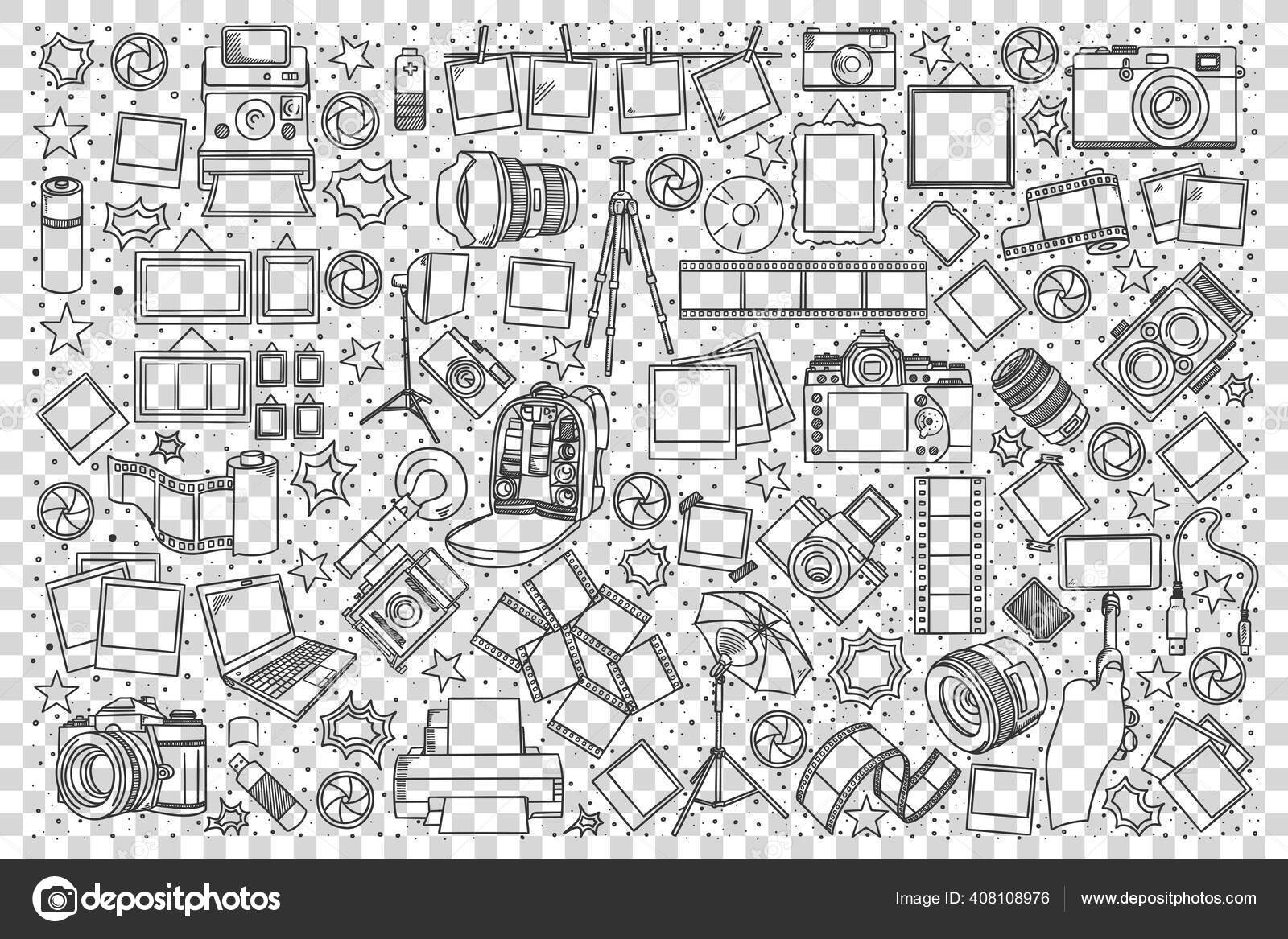 Photo doodle set Stock Vector Image by ©Elada #408108976