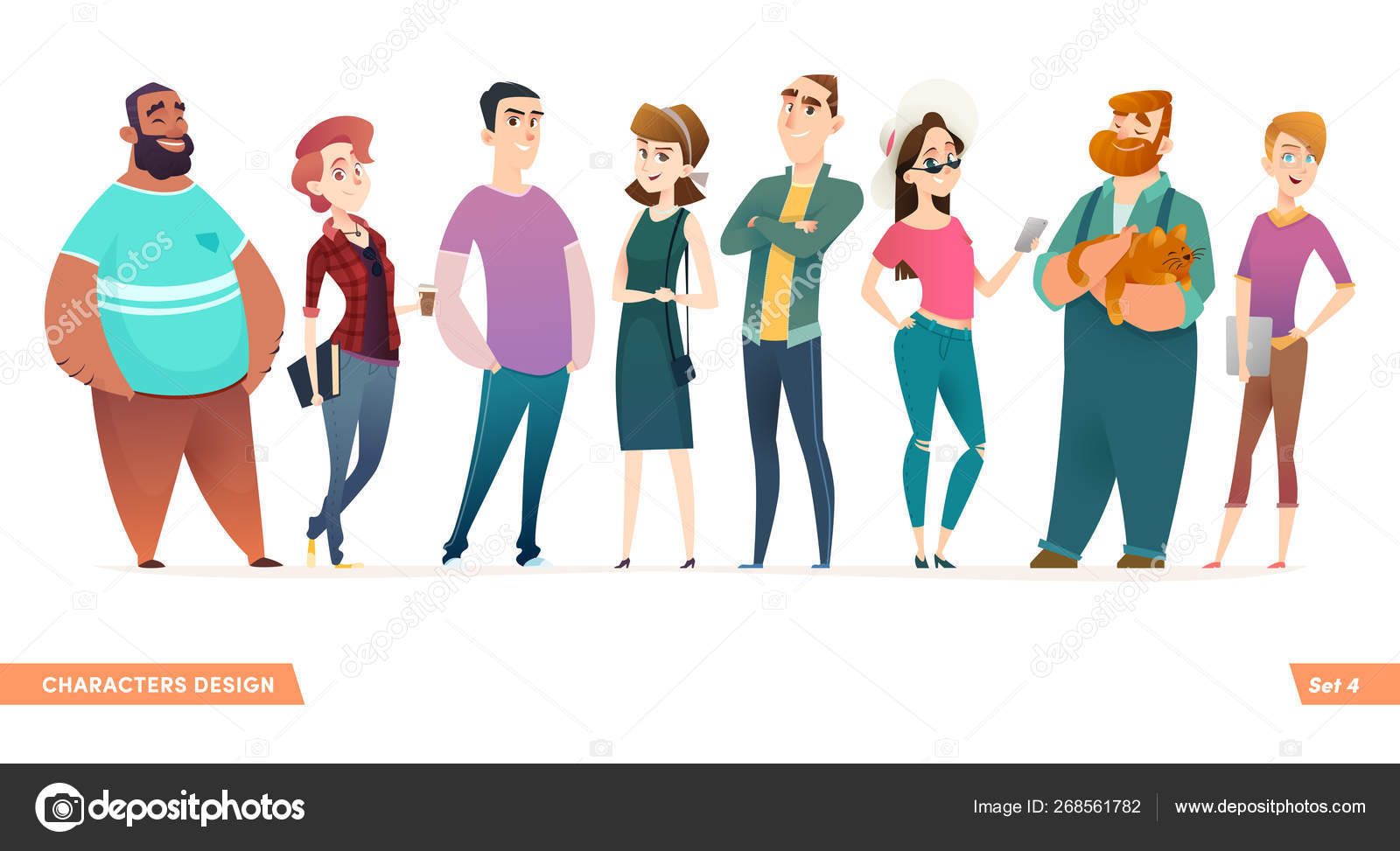 People group design collection Stock Vector by ©DemianVS 268561782