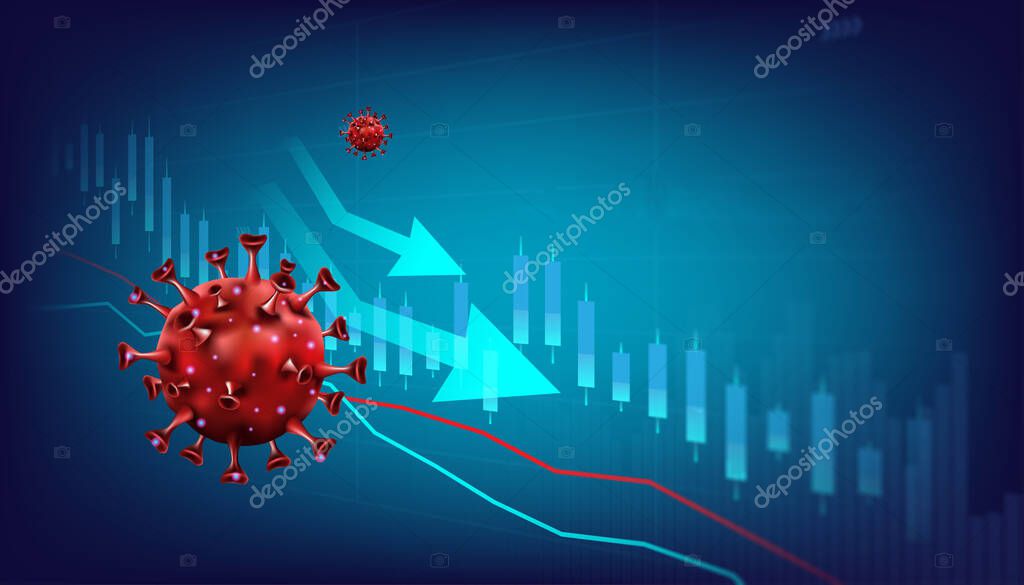 Gráfico digital empresarial y financiero. Mercado de valores y comercio ...