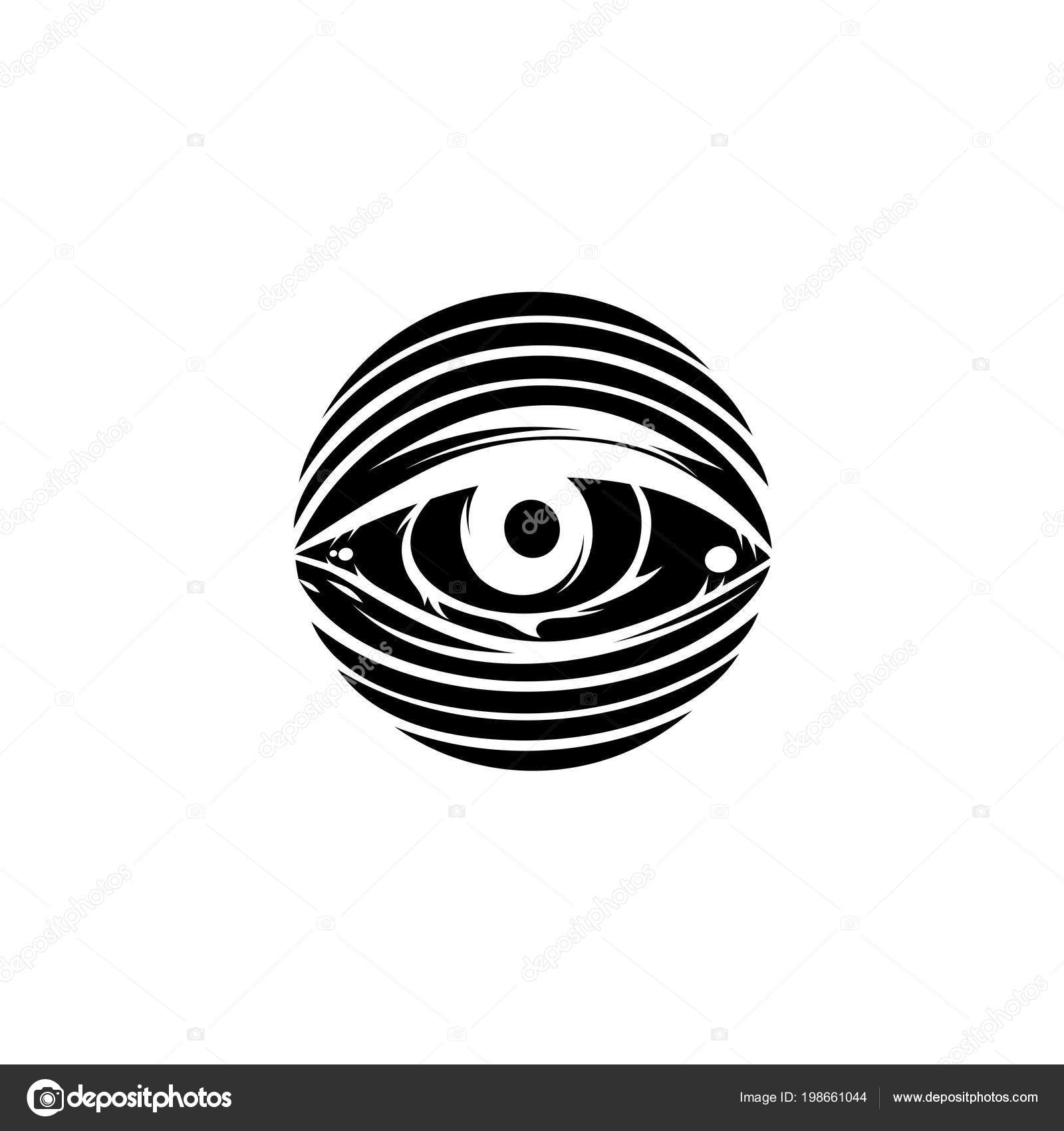 All Seeing Eye Logo Isolated White Background Vector Illustration Stock ...
