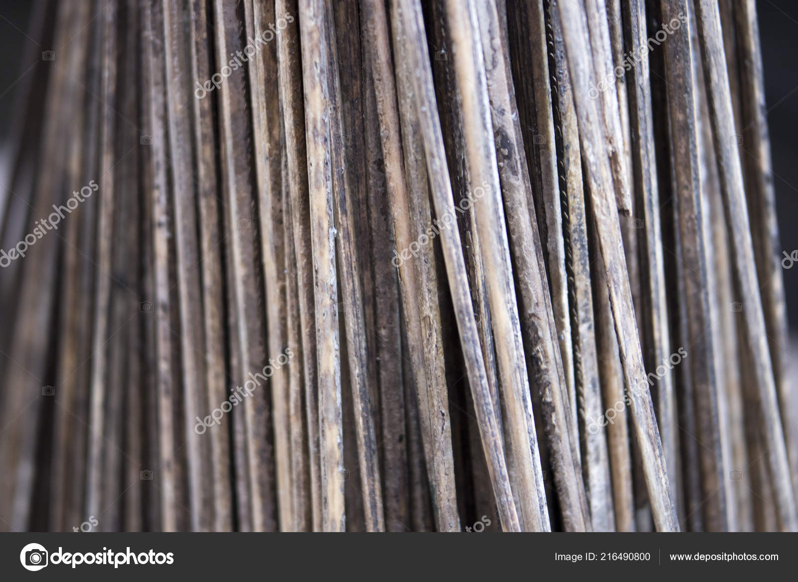 Broom Made Coconut Leaf Coconut Leaf Broom Texture Coc Stock Photo by ...