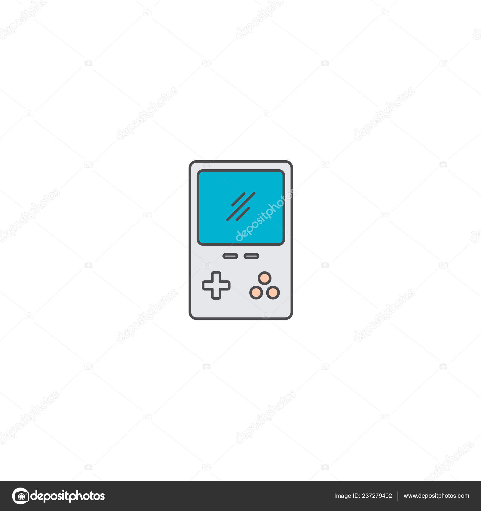 Minimalistic Vector Illustration Gamepad Isolated White Background ...