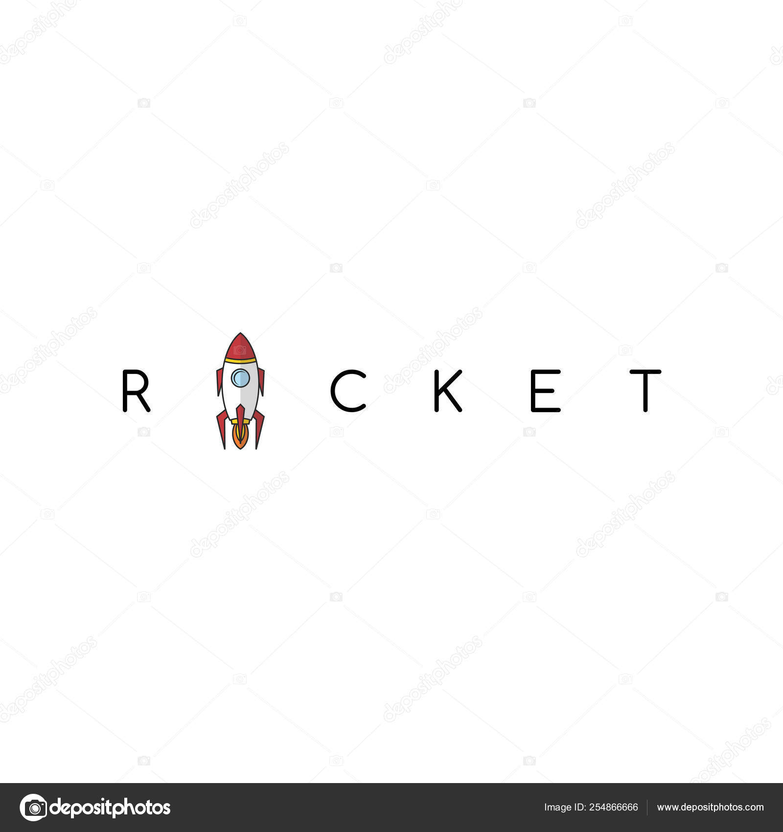 Rocket Lettering Poster Rocket Letter Stock Vector Image by ...