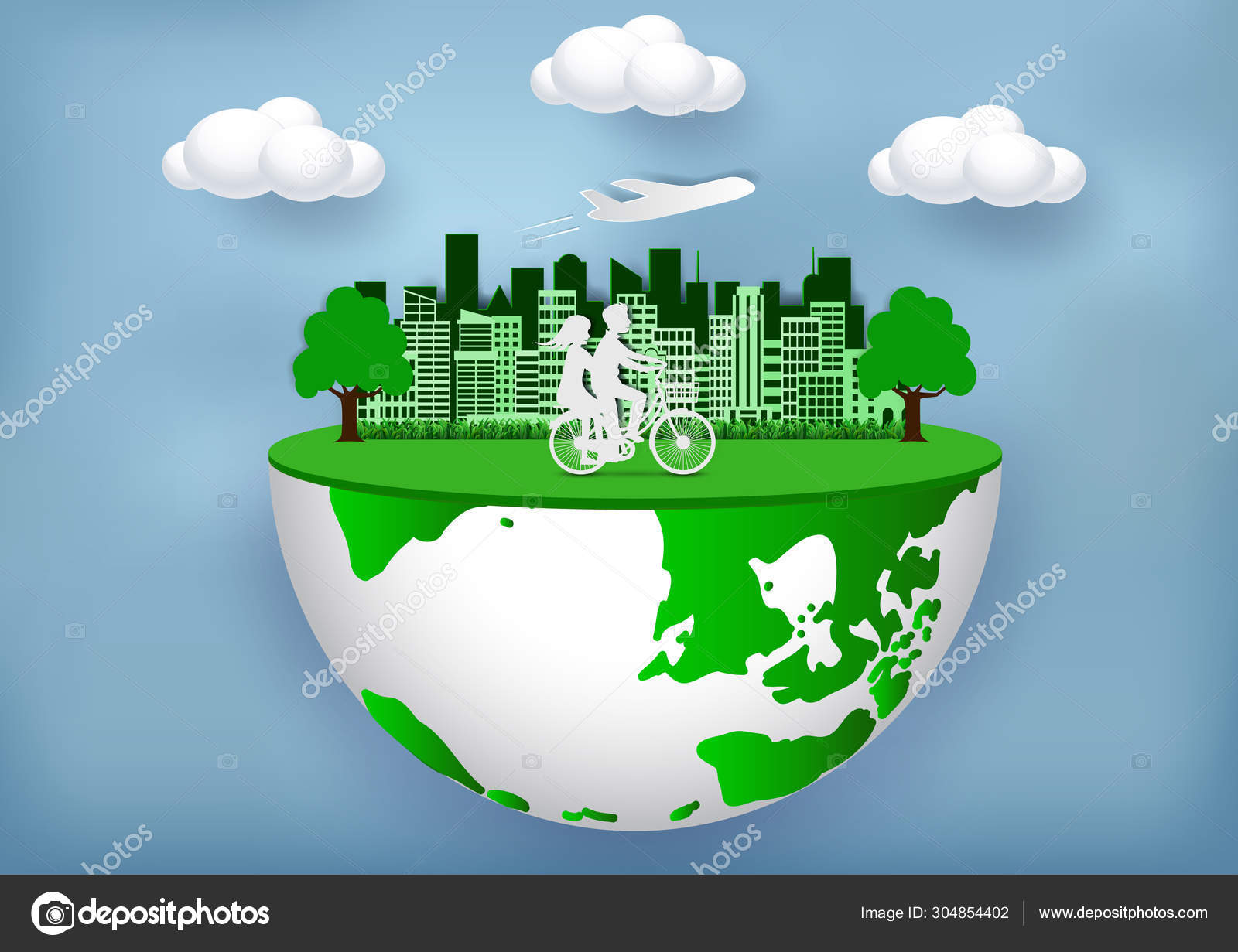 Eco ciudad amigable Concepto. Unir las manos con el medio ambiente ...